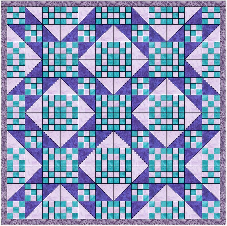 Road to California Variation 2 Quilt Template 15 Inch Block | Etsy