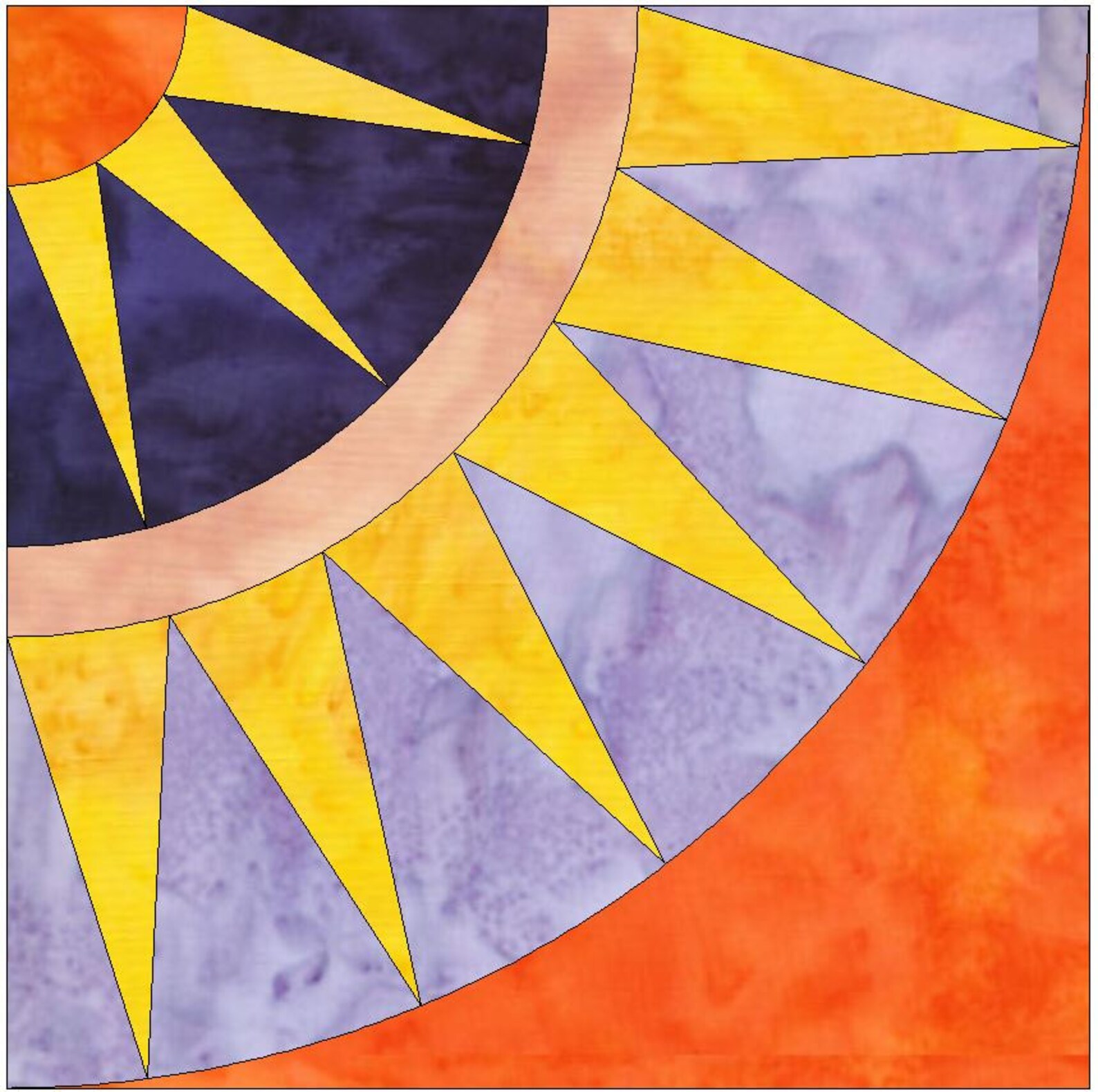 Radiant Beauty Quilt Paper Piece Foundation Quilting Block | Etsy