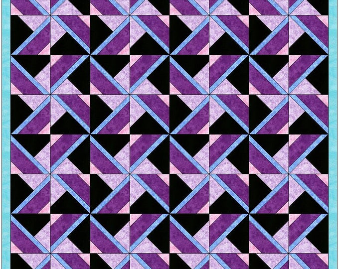 Twirl Quilt Pattern 70 X 70 Amanda Murphy Paper Foundation Piecing ...