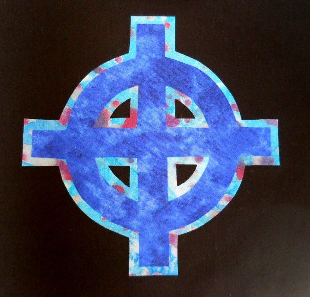 Easy Celtic Cross Quilt Applique Pattern Design - Etsy
