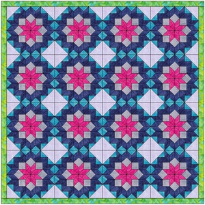 Dutch Rose Star Quilt Paper Template Quilting Block Pattern PDF - Etsy