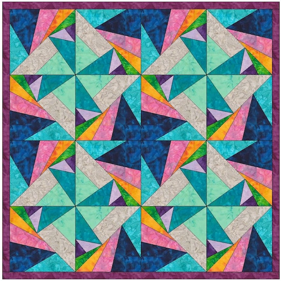 Crazy Quilt Paper Pieced Pattern Mixed Medium Paper Piecing Monday