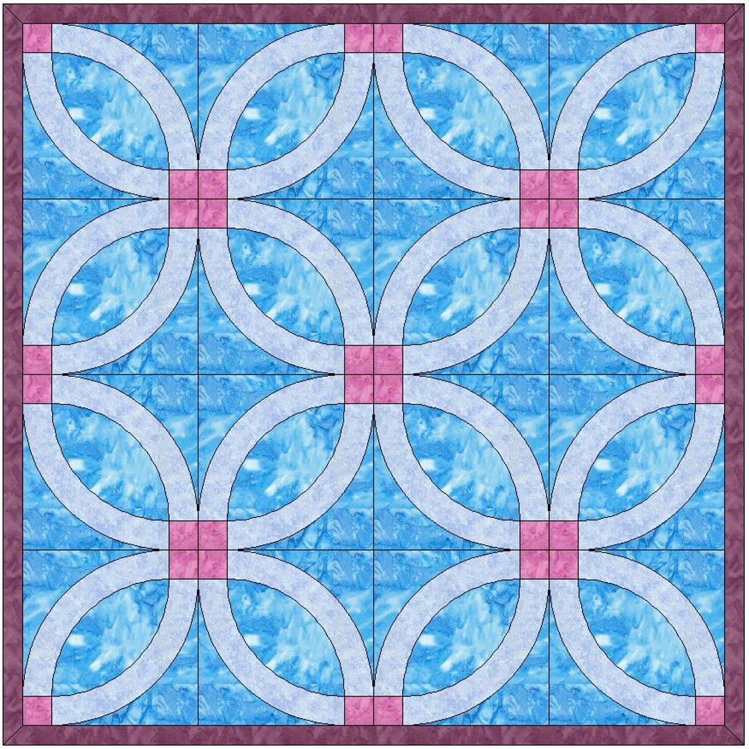 Simple Wedding Ring Quilt Template Quilting Block Pattern PDF - Etsy