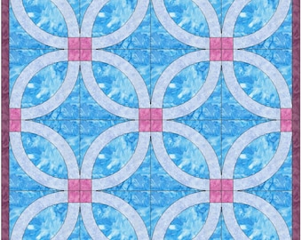 Simple Double Wedding Ring Quilt Block Template Pattern PDF | Etsy