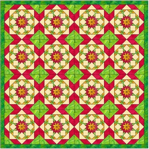 Beautiful Rolling Star Quilt Paper Piece Foundation 10 Inch Block ...