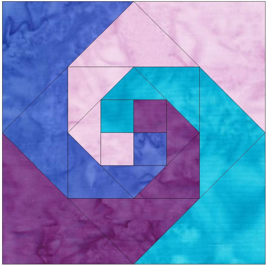 Snail Trail Chain Quilt Block Template Pattern PDF - Etsy