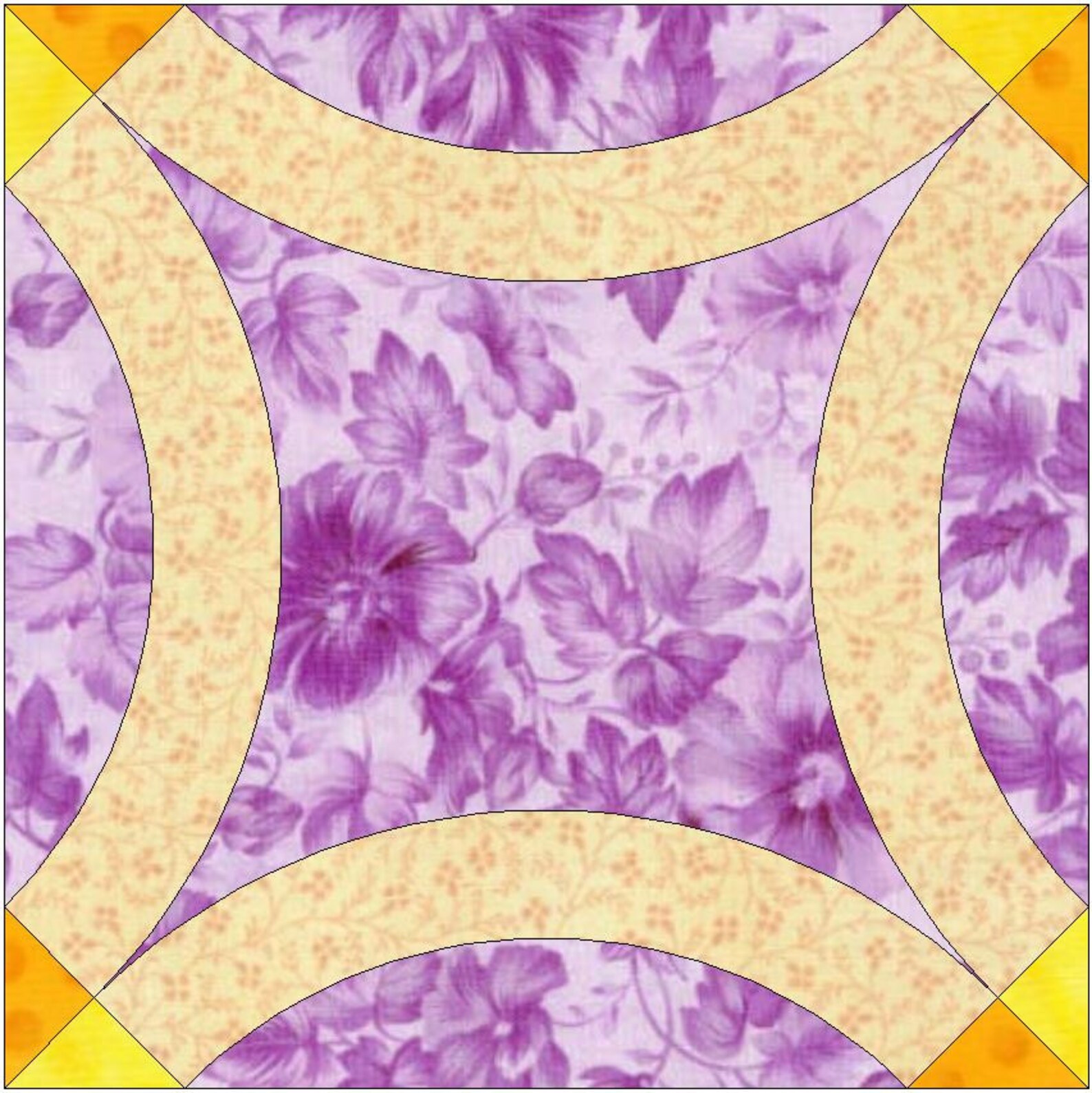 Plain Double Wedding Ring Quilt Templates Quilting Block - Etsy