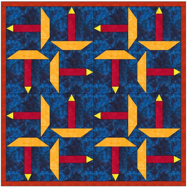 Candle Quilt Paper Piece Foundation Quilting Block Pattern PDF - Etsy