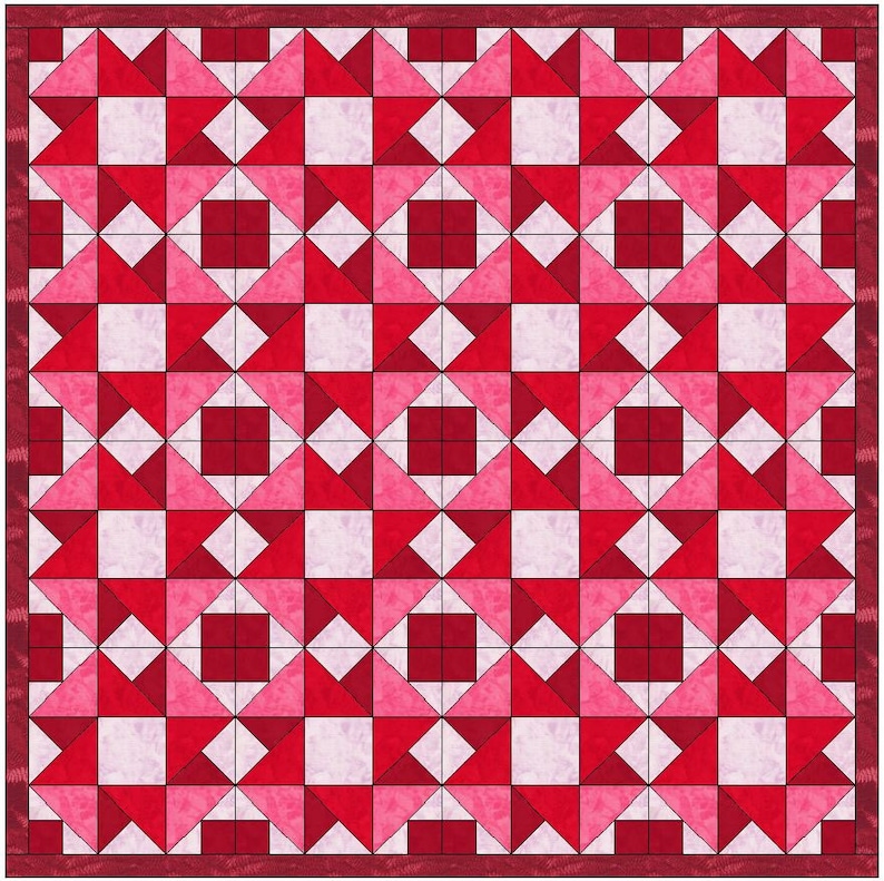 Strawberry Shortcake Smoothie Star Quilt 15 Inch Block Paper Template ...