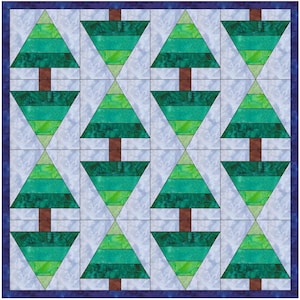 Fir Tree Quilt Paper Piece Foundation Quilting Block Pattern - Etsy