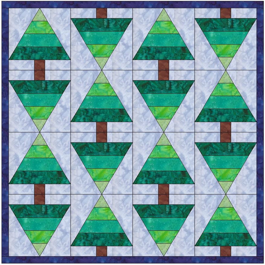 Fir Tree Quilt Paper Piece Foundation Quilting Block Pattern - Etsy