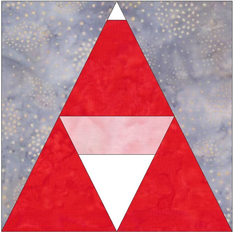 Santa Quilt Paper Piece Foundation Quilting Block Pattern - Etsy