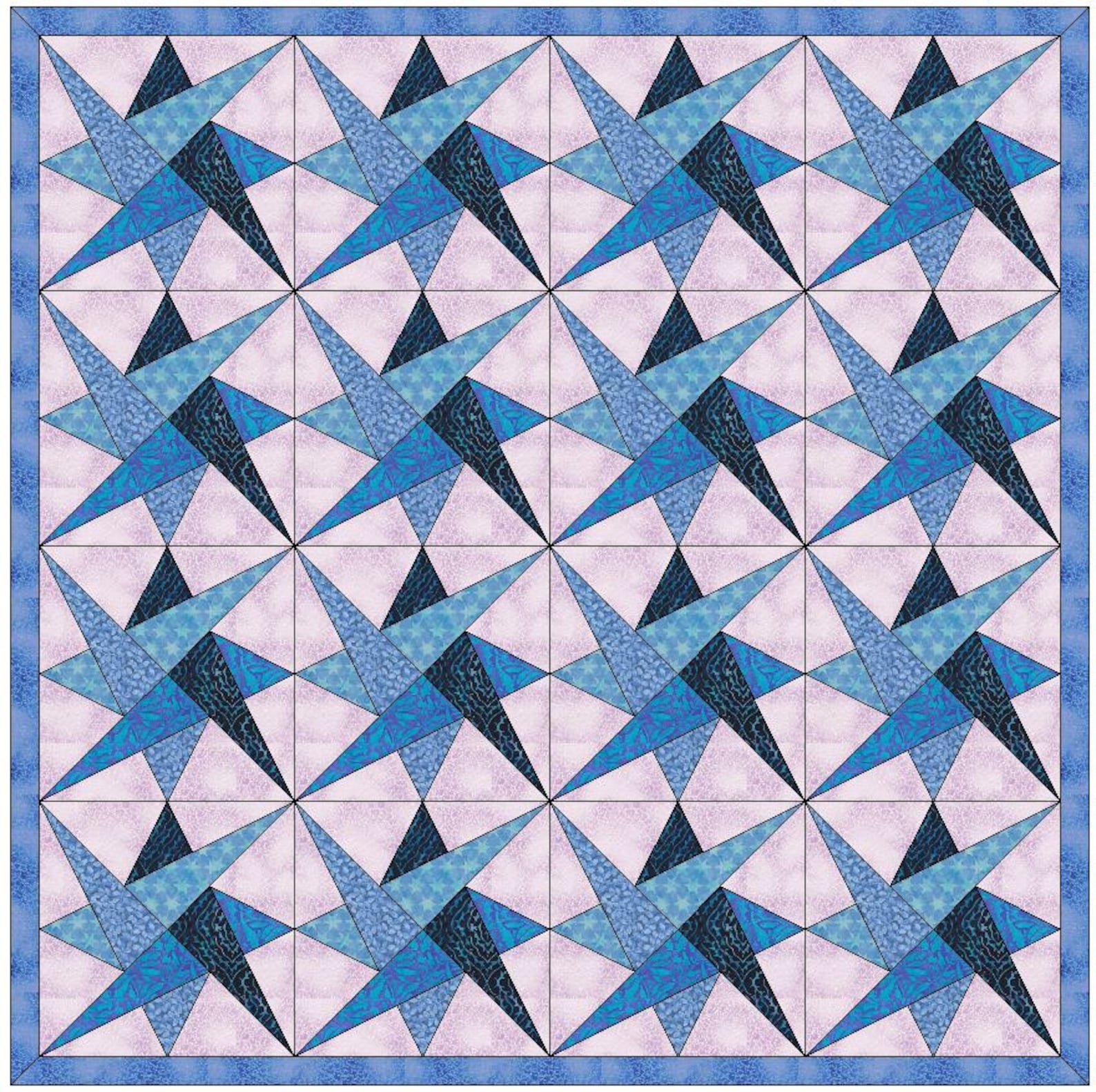 Interwoven Star Quilt Knots Chain Paper Foundation Quilting - Etsy