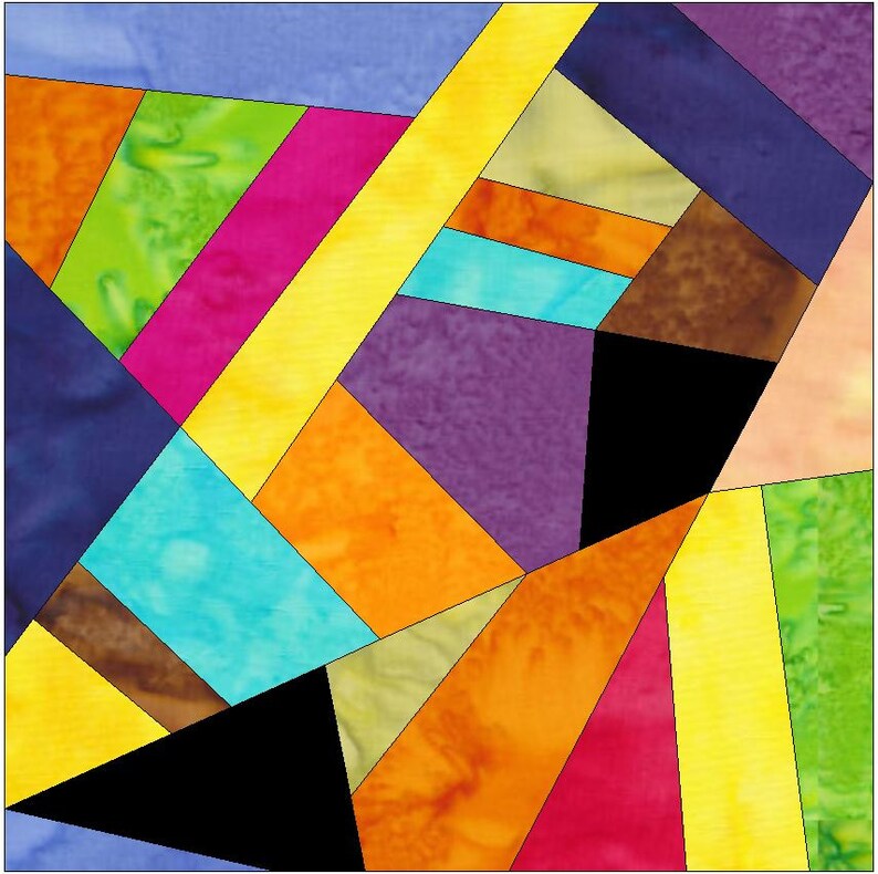 Complex Crazy Patch 9 Quilt Paper Foundation Piece Quilting - Etsy
