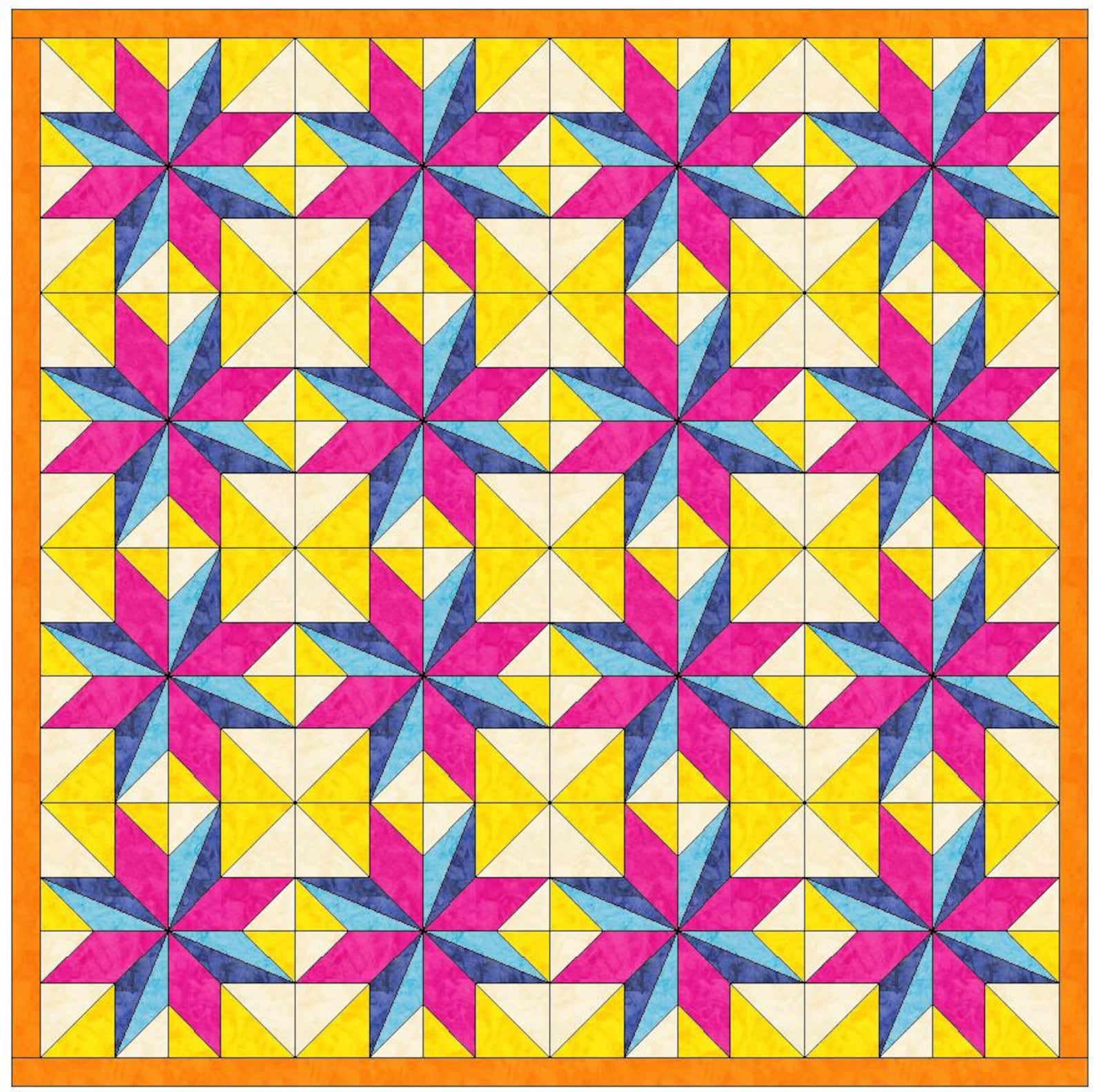 Lemoyne Star Variation Templates Quilting Block Pattern PDF | Etsy