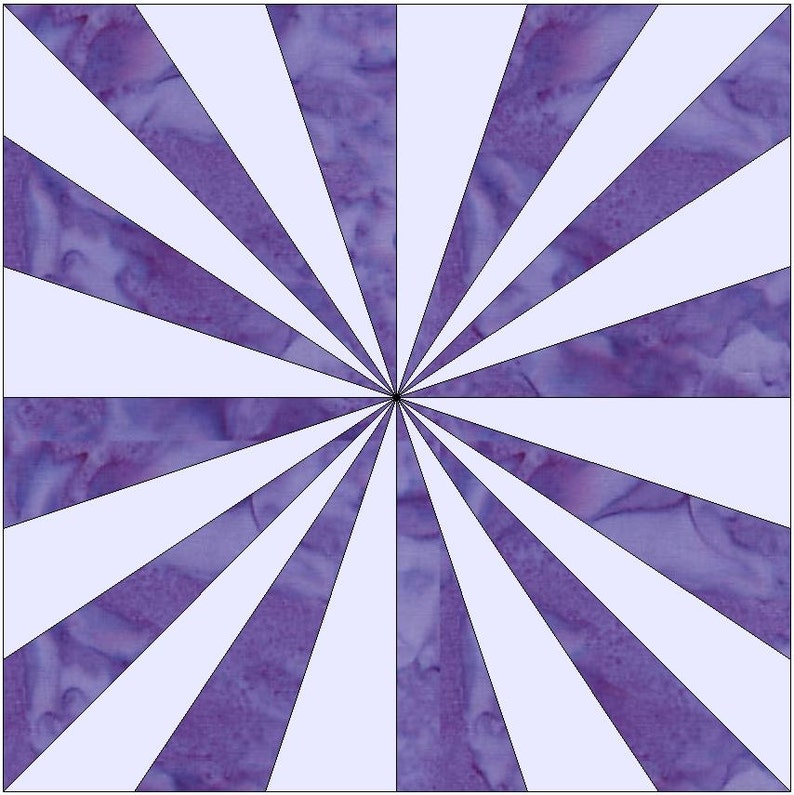 Aster Quilt Paper Piece Foundation Quilting Block Pattern PDF - Etsy