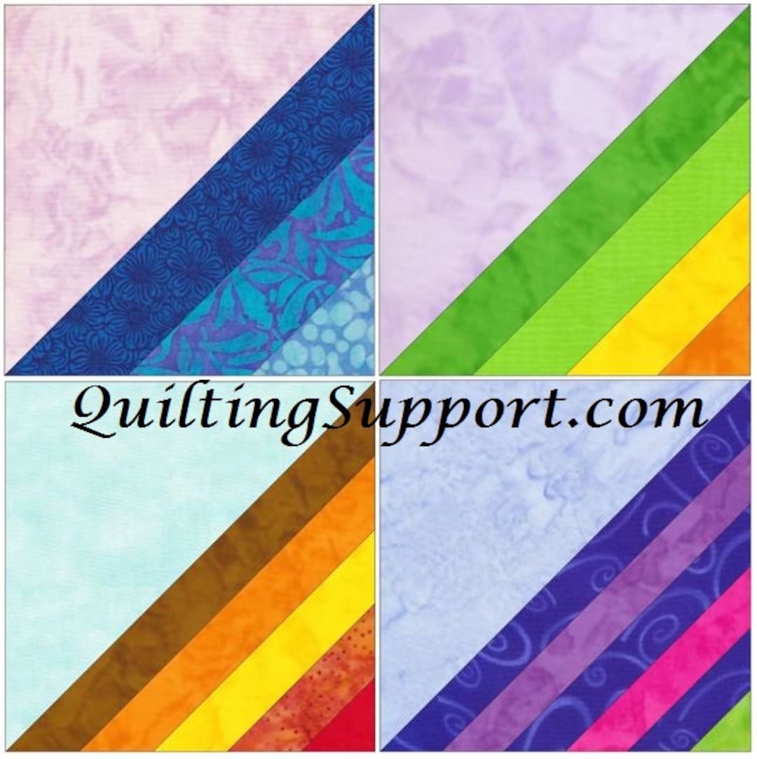 Roman Stripe Quilt Set of 4 Template Quilting Block Patterns Set 1 PDF ...