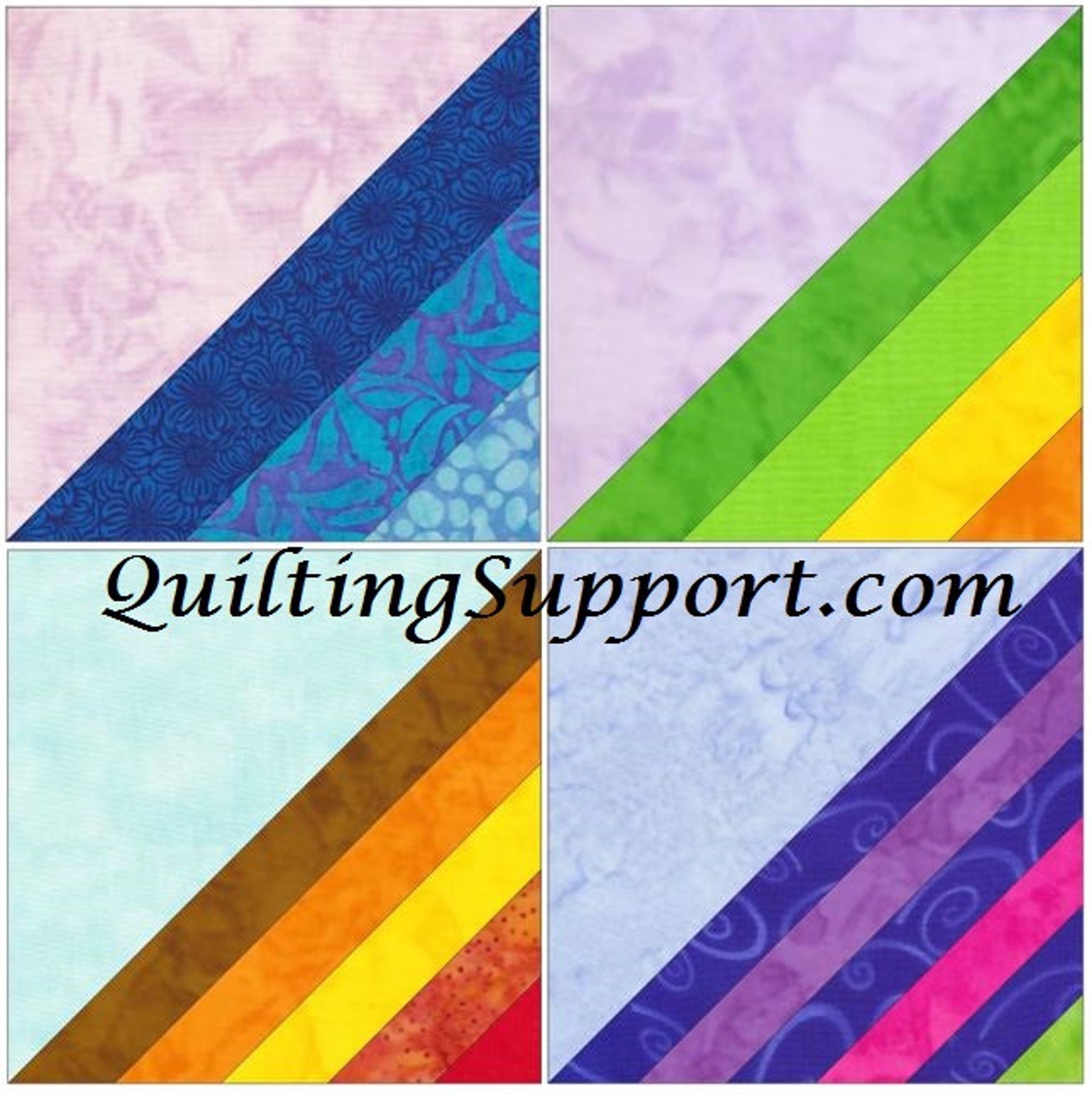 Roman Stripe Quilt Set of 4 Template Quilting Block Patterns - Etsy