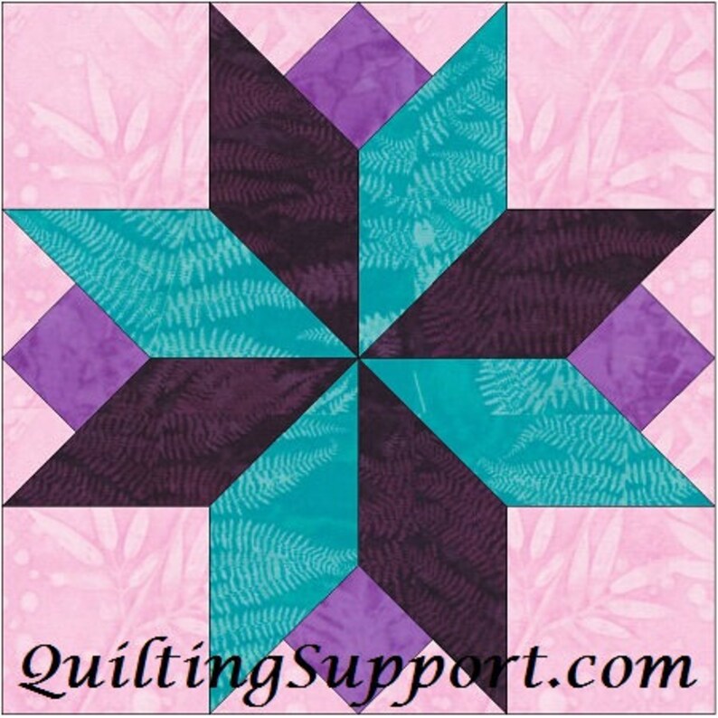 Diamond Star Quilt 15 Inch Template Quilting Block Pattern PDF - Etsy