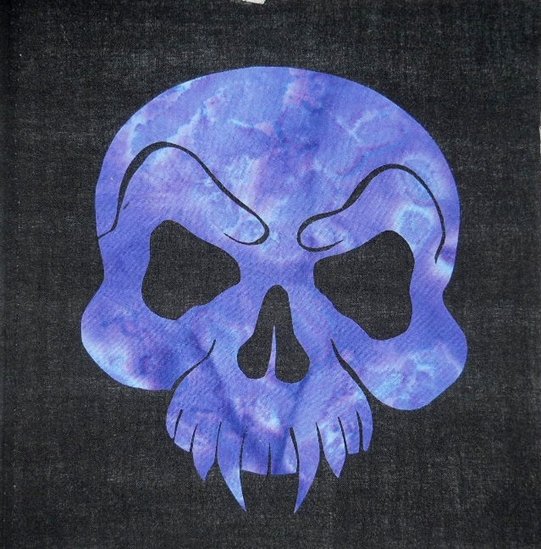 Vampire Skull Quilt Applique Pattern Design PDF - Etsy