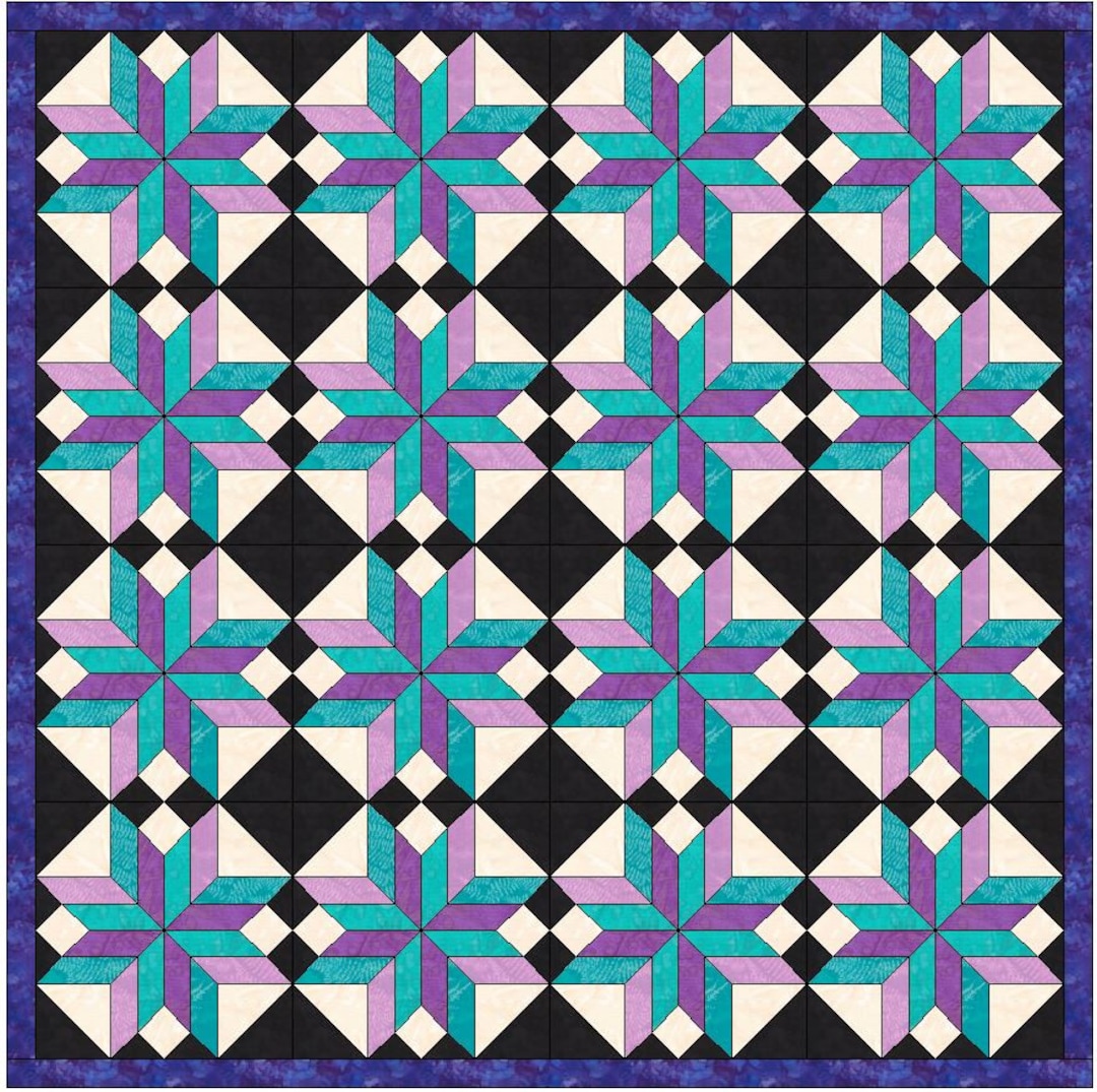 Lu's Star Variation Quilt Template 15 Inch Block Pattern PDF - Etsy