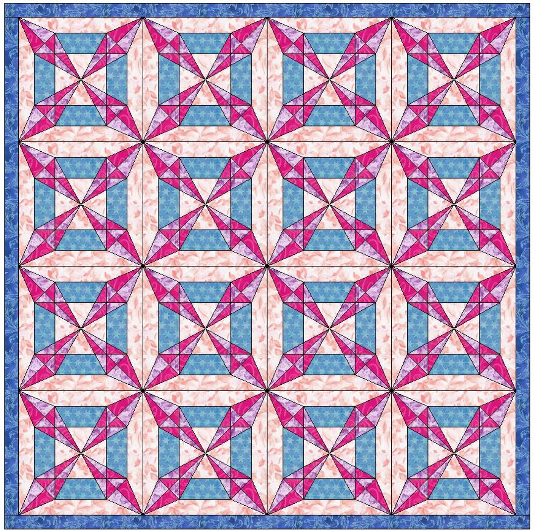 Sedona Star Quilt Template Quilting Block Pattern PDF - Etsy