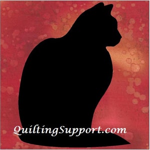 4 Kitty Cat Silhouette Quilt Applique Patterns (set of 4) - Etsy