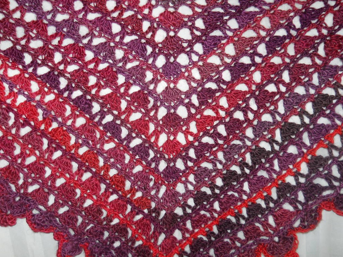 Cupid's Bleeding Heart Shawl Wrap Pattern With Chart | Etsy