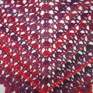 Cupid's Bleeding Heart Shawl Wrap Pattern With Chart - Etsy