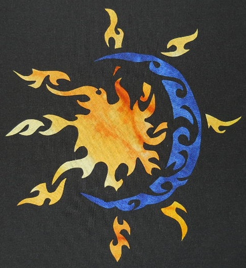 Tribal Sun and Moon Quilt Applique Pattern Design | Etsy