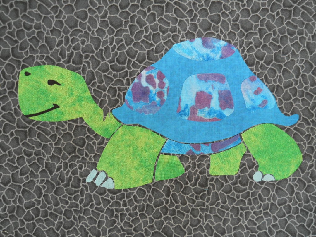 Cute Turtle Quilt Applique Pattern Design (easy) - Etsy