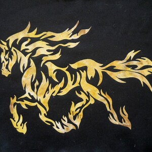 Blazing Flaming Horse Quilt Applique Pattern Design - Etsy