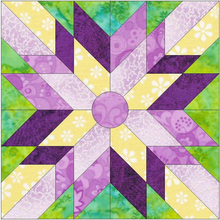 Sunbeam Template Quilting Block Pattern PDF - Etsy