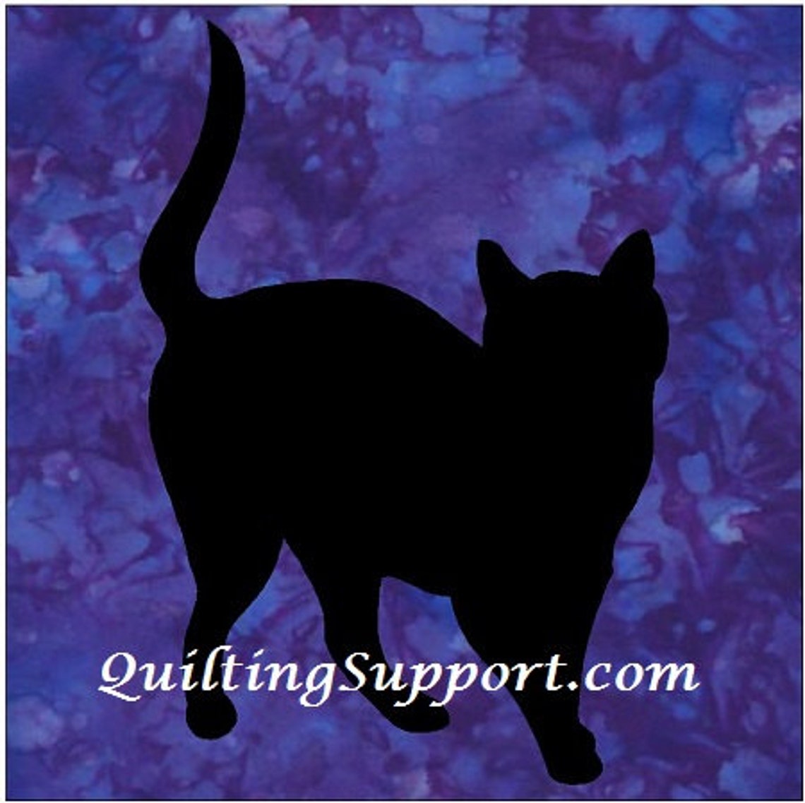 4 Kitty Cat Silhouette Quilt Applique Patterns set of 4 - Etsy
