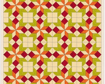 Wrapped Star Quilt 10 Inch Template Quilting Block Pattern PDF | Etsy