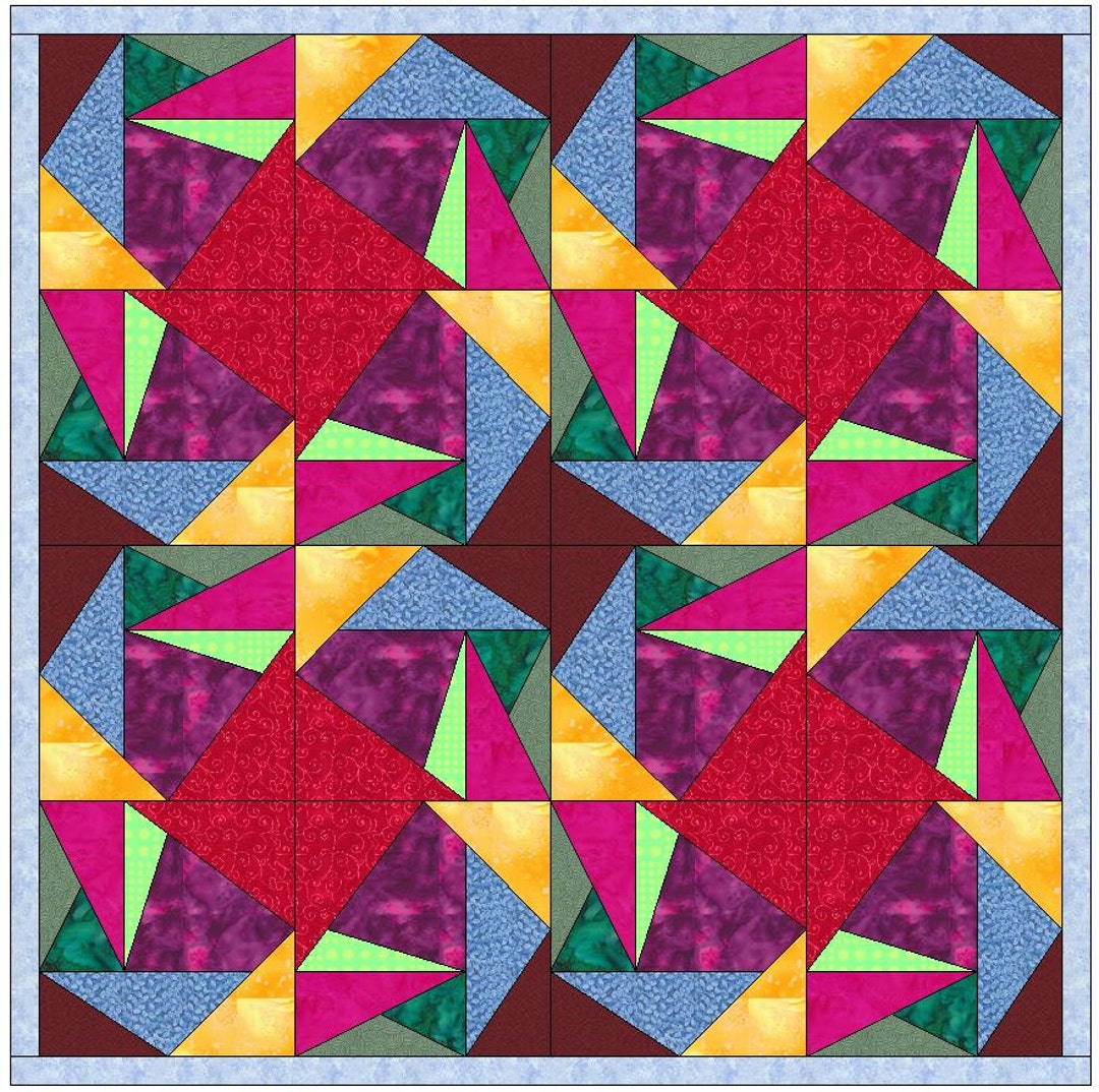 Crazy Patch Quilt 8 Paper Foundation Piece Quilting Block Pattern - Etsy
