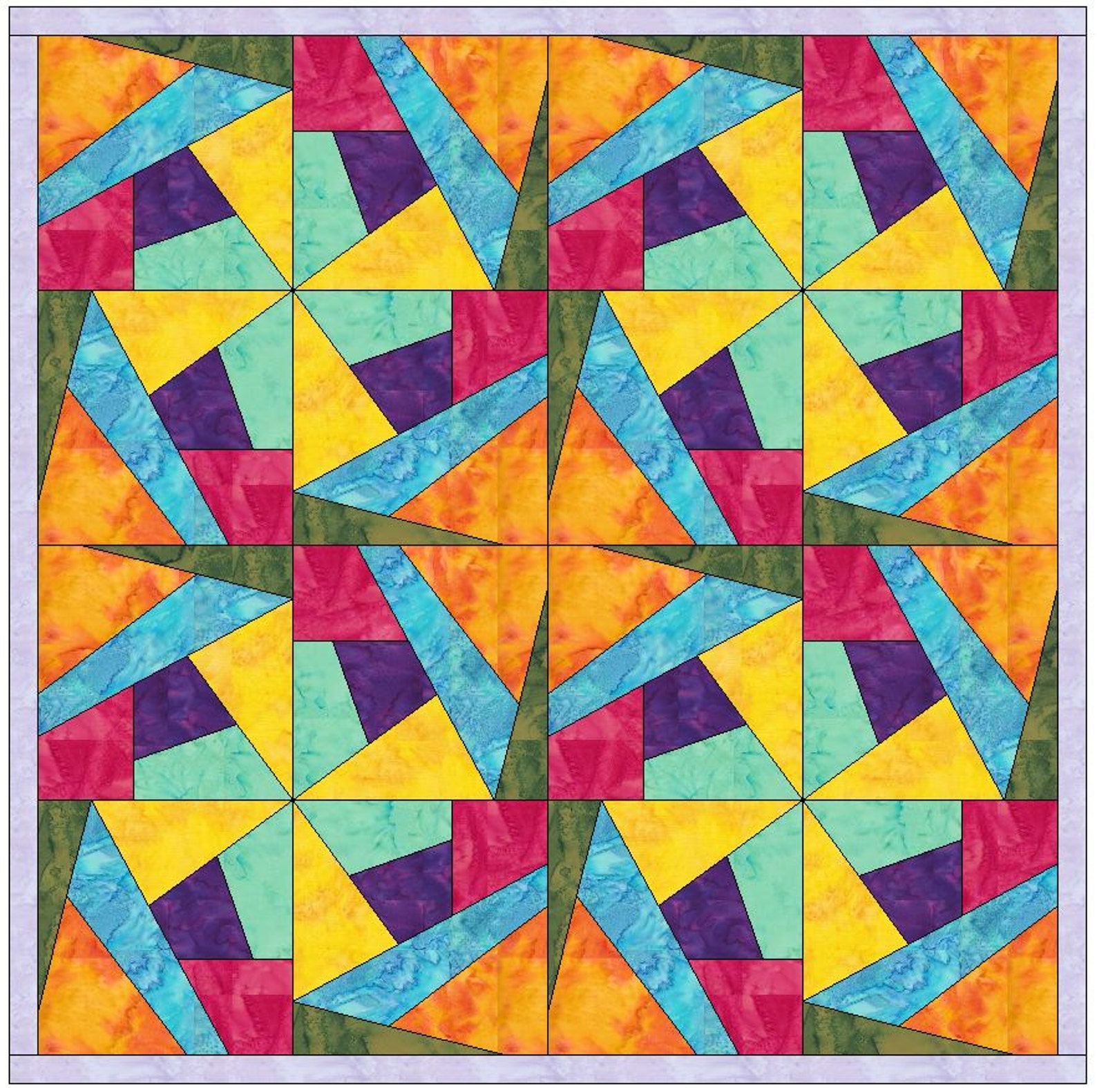 Crazy Patch Quilt 28 Paper Foundation Piece 12 Inch Quilting Block ...