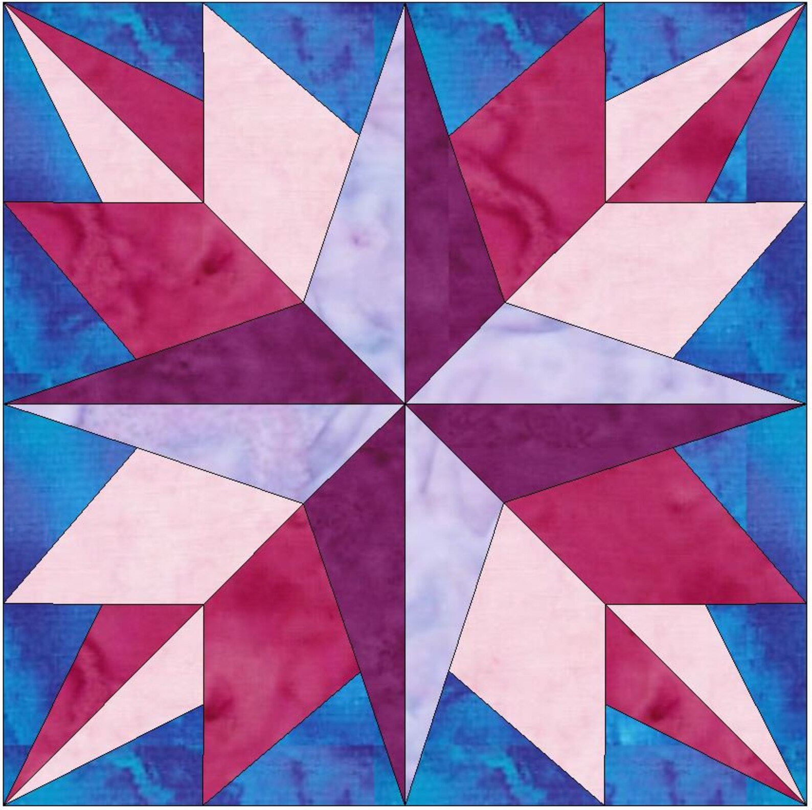 Guiding Star Quilt 15 Inch Quilt Block Template Pattern PDF - Etsy