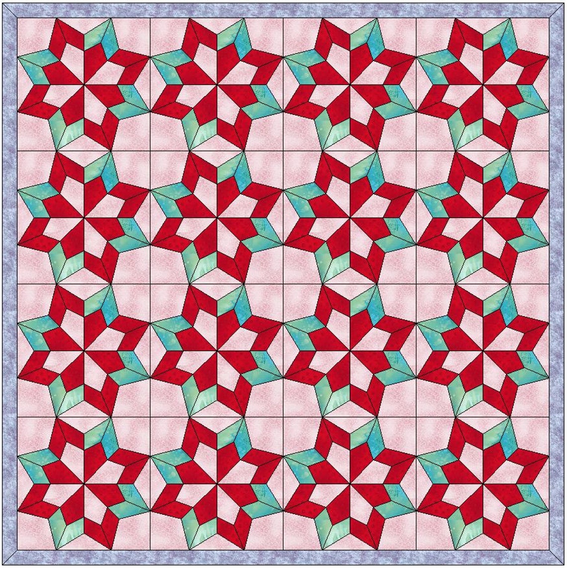 Double Star Template Quilting Block Pattern PDF | Etsy