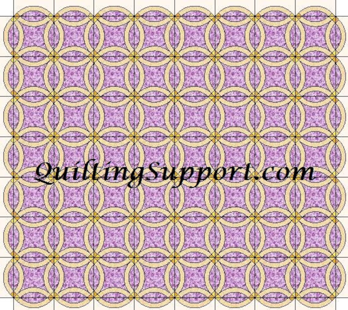 Basic Double Wedding Ring Quilt Template Patterns for 6 SIZES - Etsy