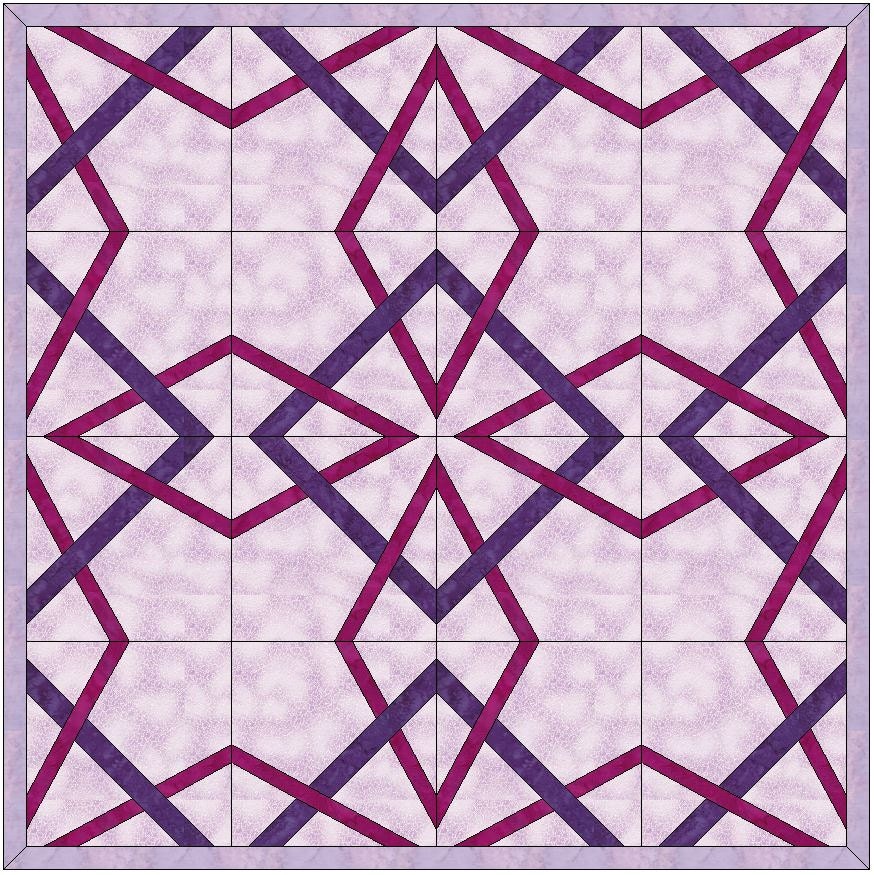Celtic Diamond Knots Chain Quilt Paper Piece Foundation Quilting Block ...