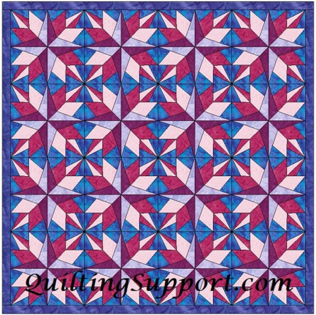 Guiding Star Quilt 10 Inch Block Paper Piecing Foundation Quilting ...