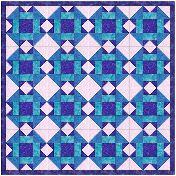Folded Corners Quilt 15 Inch Quilt Block Template Pattern PDF - Etsy