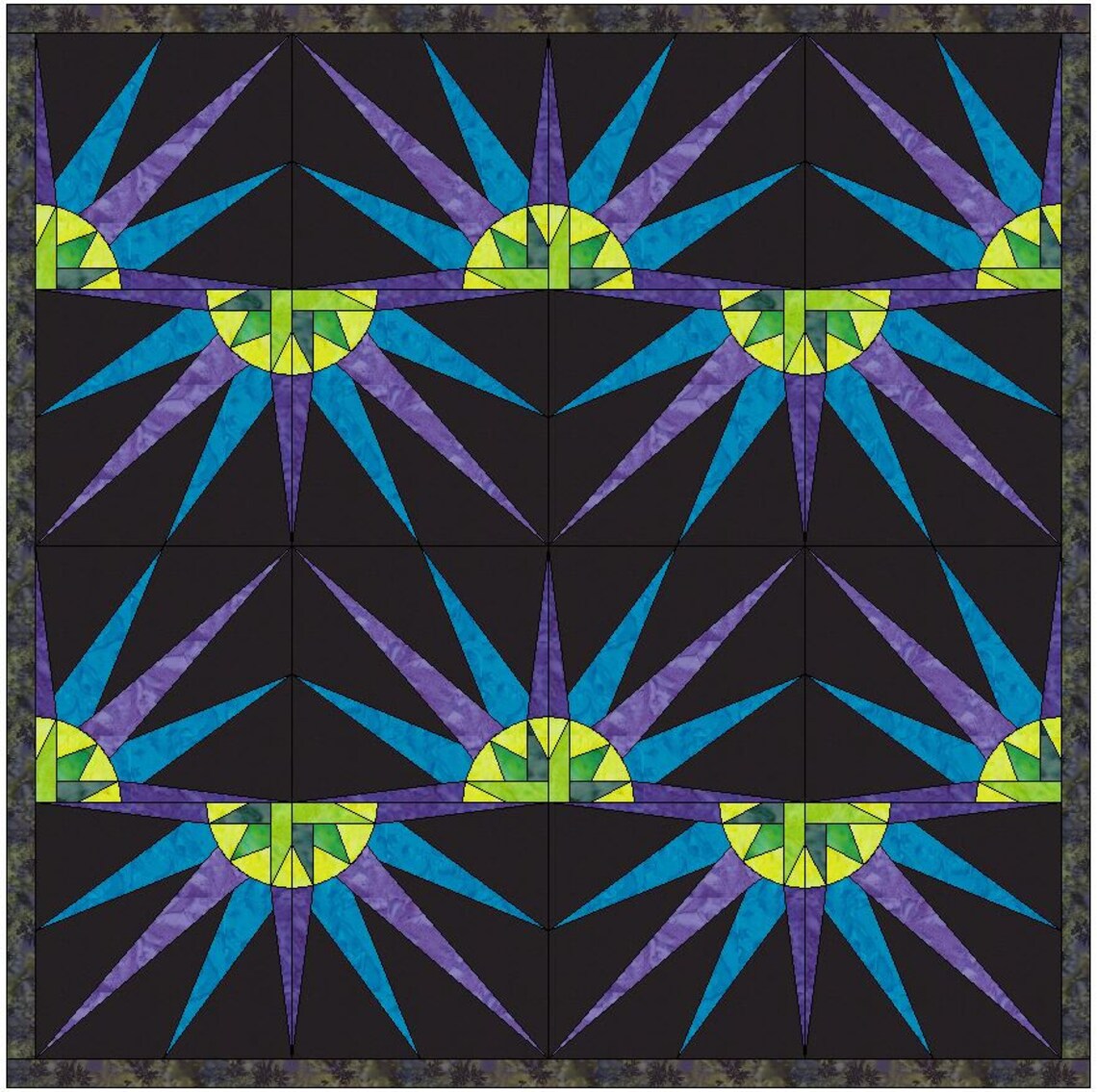 HC Quarter Star 4 Quilt 10 Inch Paper Piece Foundation | Etsy