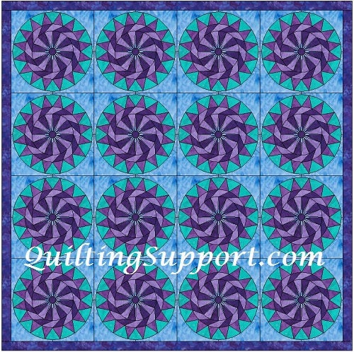 Blueberry Pie Circle Quilt 10 Inch Paper Piece Foundation | Etsy