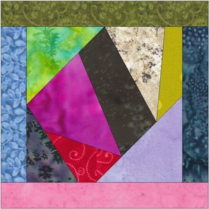 Crazy Patch Quilt Set 2 Paper Foundation Piecing Quilting 4 Block ...
