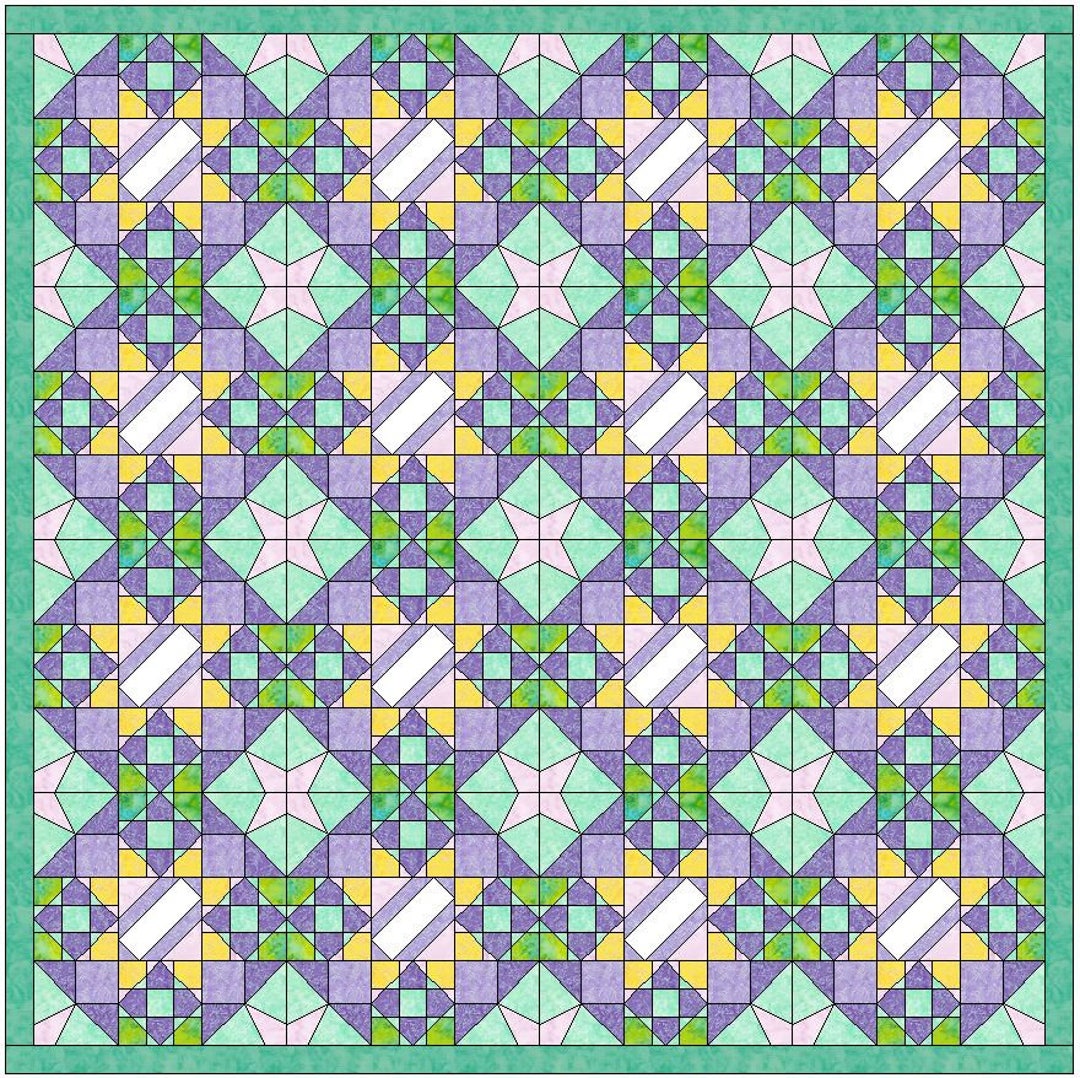 Blooming Beauty Quilt Template 15 Inch Block Pattern PDF - Etsy