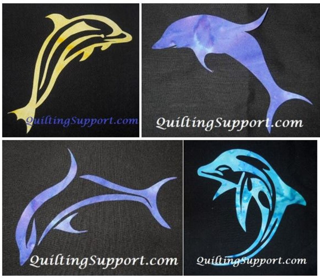 4 Dolphin Quilt Applique Patterns (set of 4) - Etsy