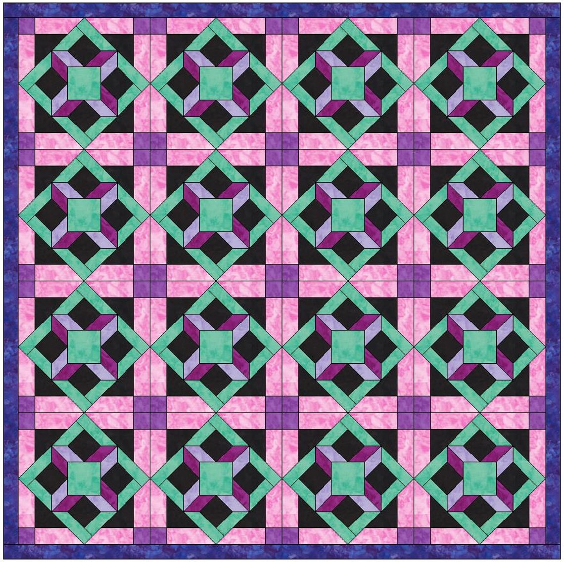 HC Window Quilt Template Quilting Block Pattern 15 Inch PDF | Etsy