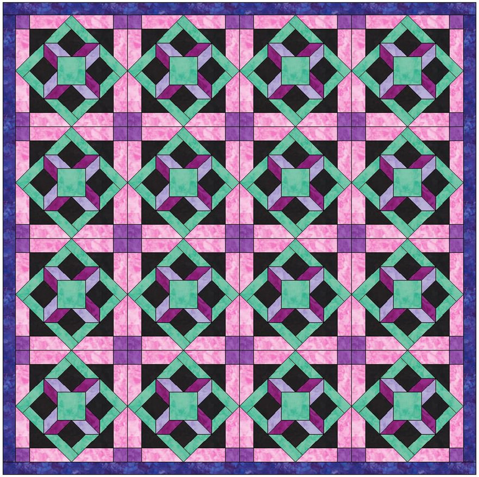 HC Window Quilt Template Quilting Block Pattern 15 Inch PDF - Etsy